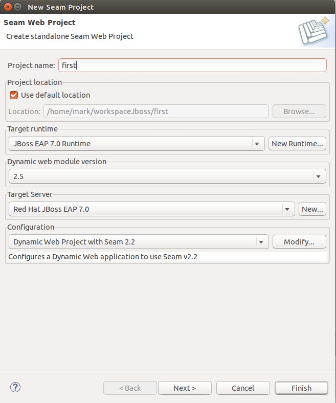 Facing issue while creating a seam project| JBoss.org Content Archive (Read Only)